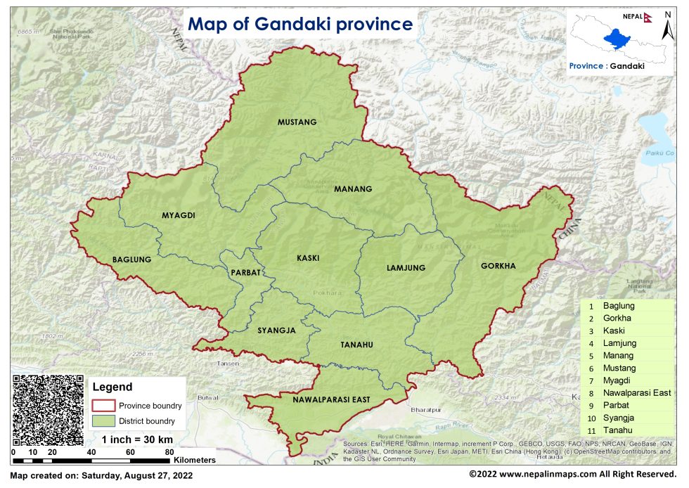 Gandaki Province | Maps of Nepal