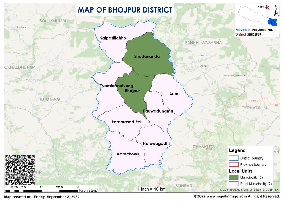 Bhojpur | Maps of Nepal