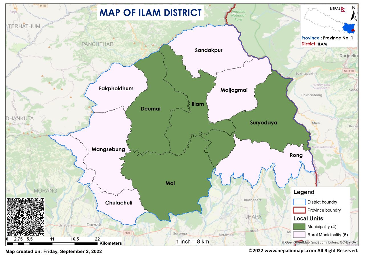 Ilam | Maps of Nepal