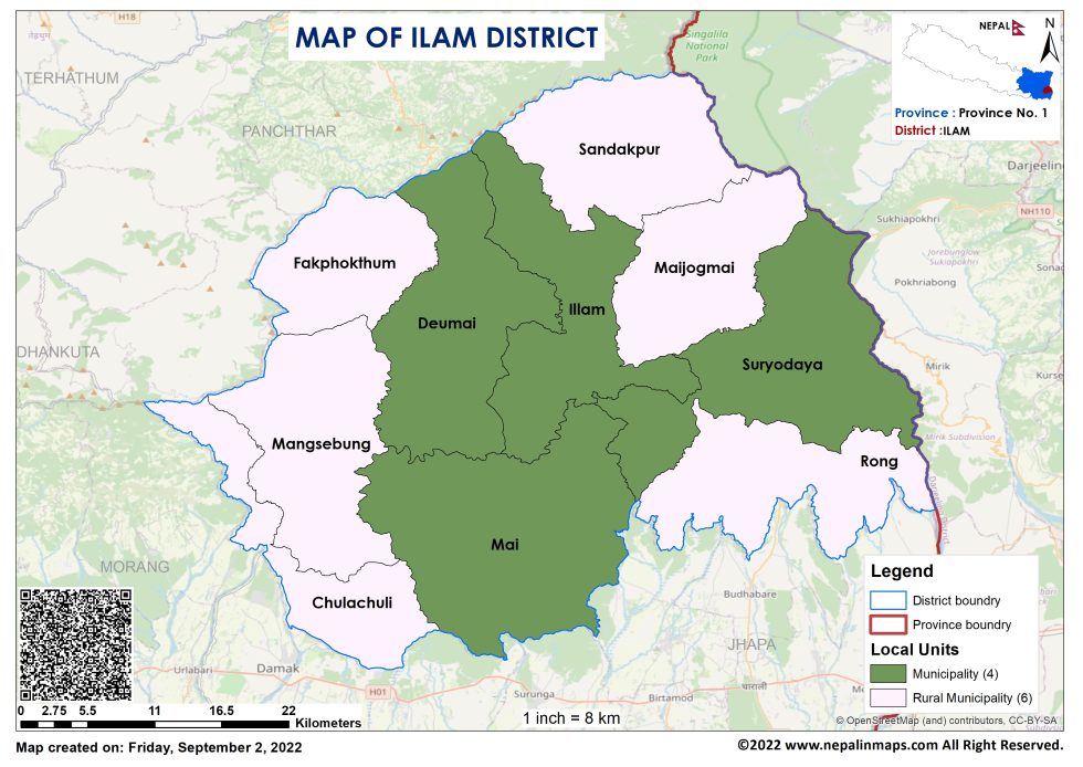 Ilam | Maps of Nepal