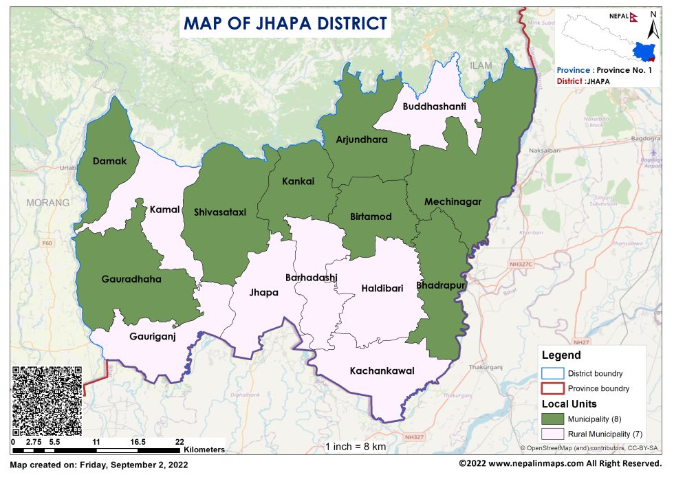 Jhapa | Maps of Nepal