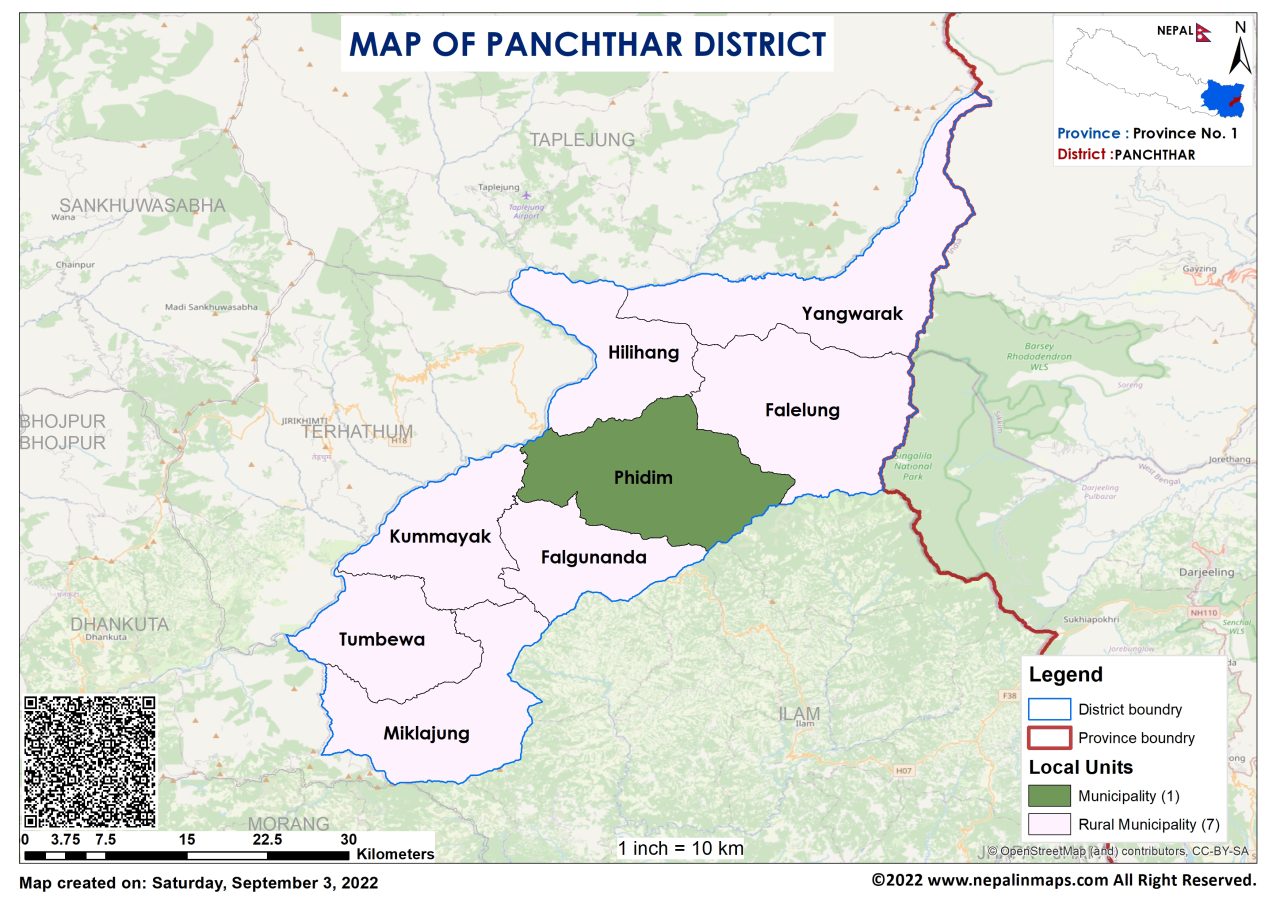 Panchthar | Maps of Nepal