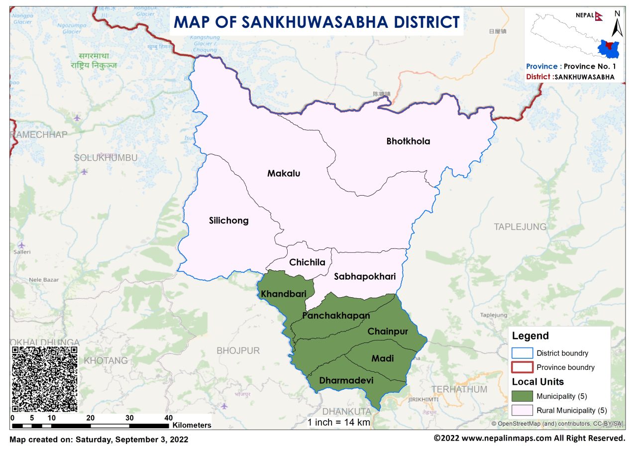 Sankhuwasabha | Maps of Nepal