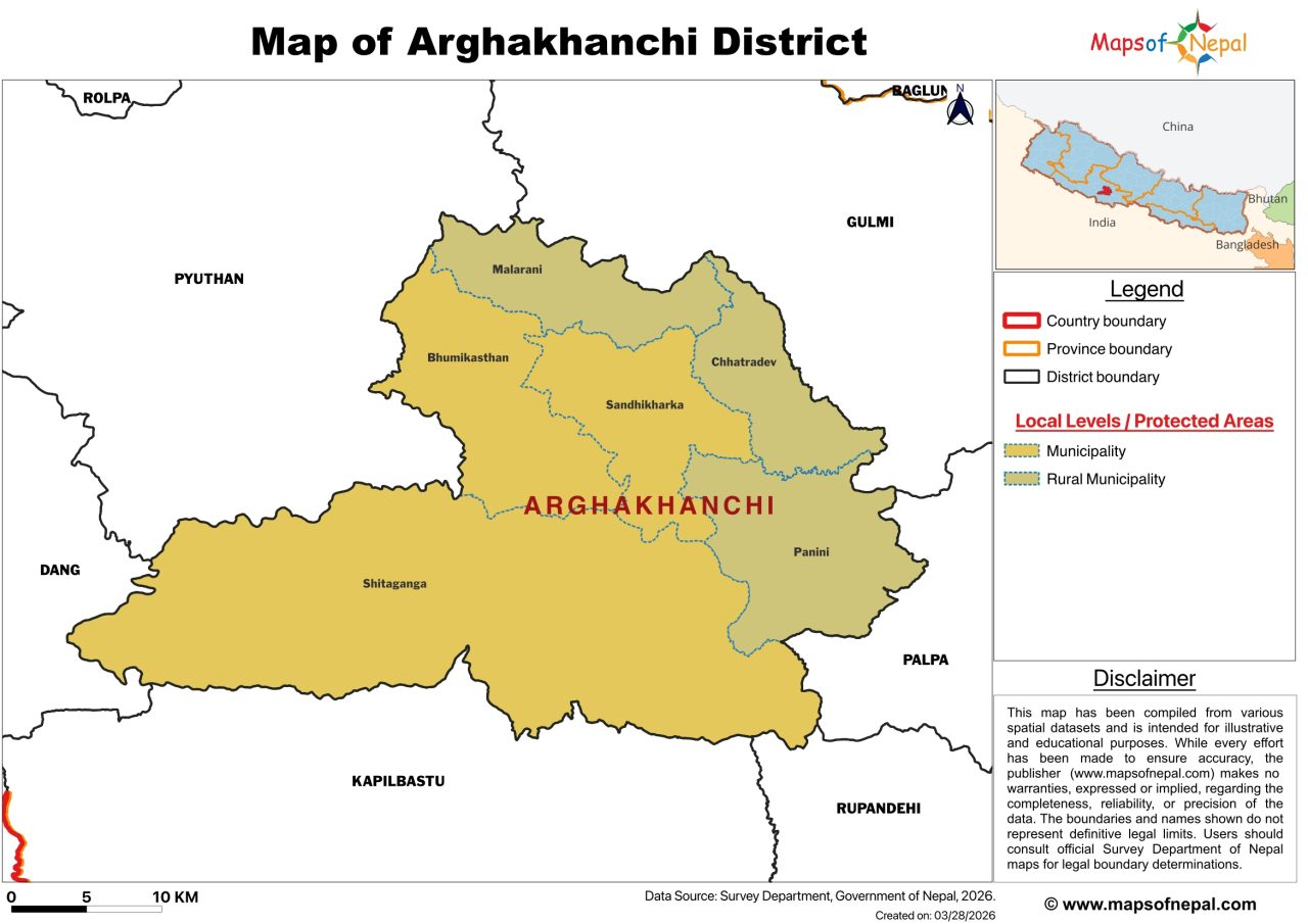 Arghakhanchi | Maps of Nepal