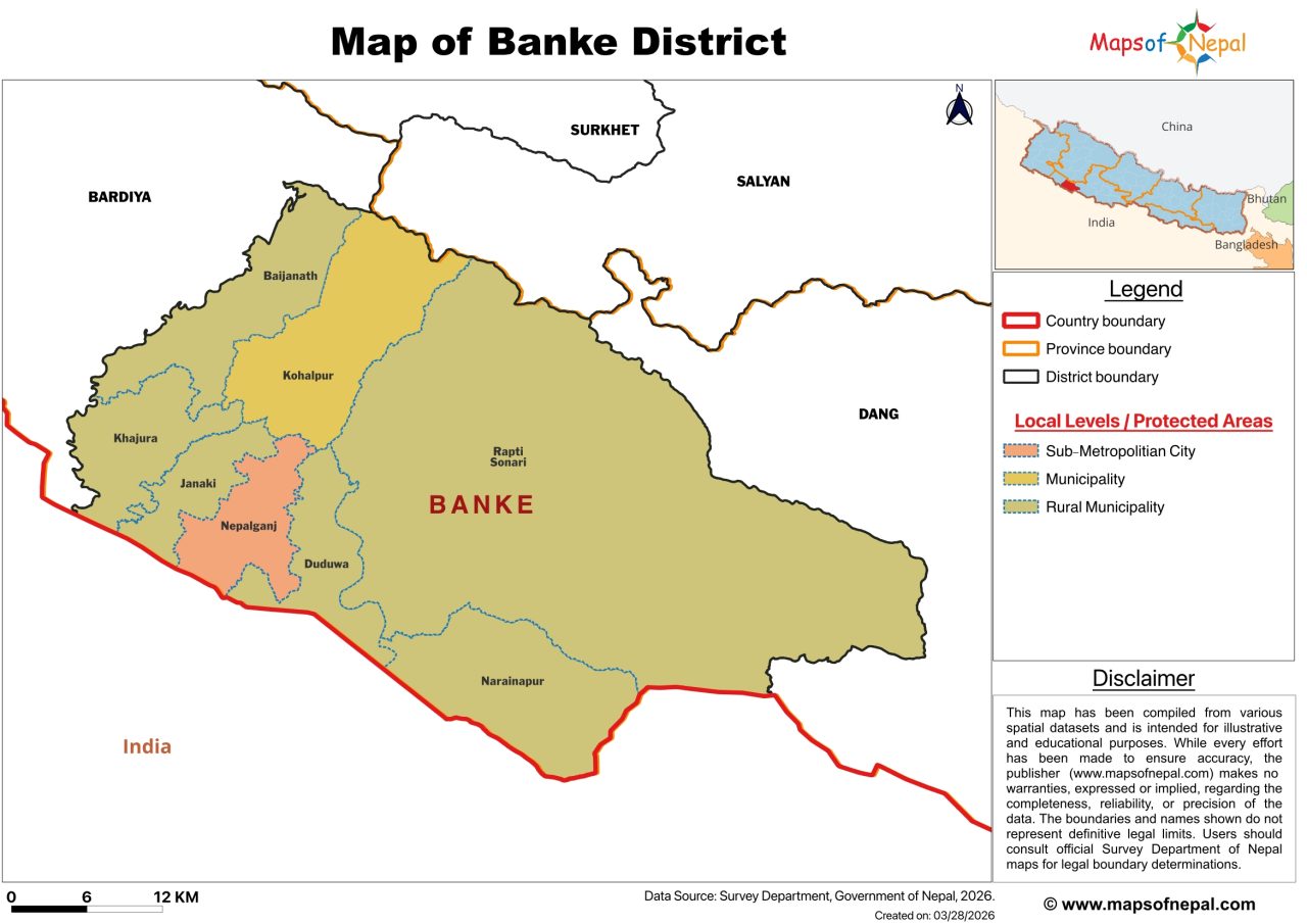 Banke | Maps of Nepal
