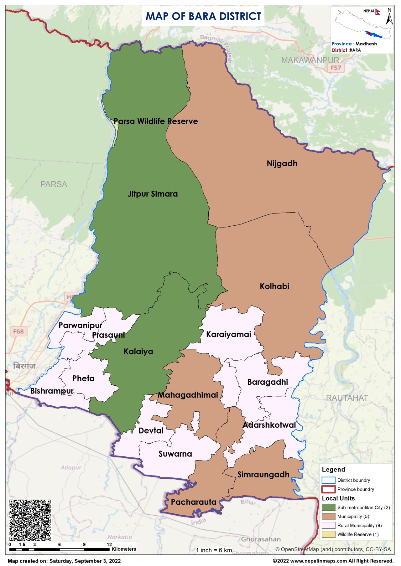 Bara | Maps of Nepal