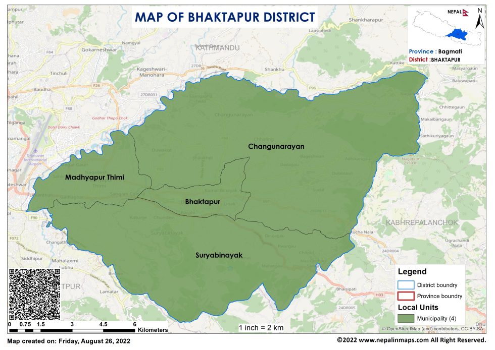 Bhaktapur | Maps of Nepal