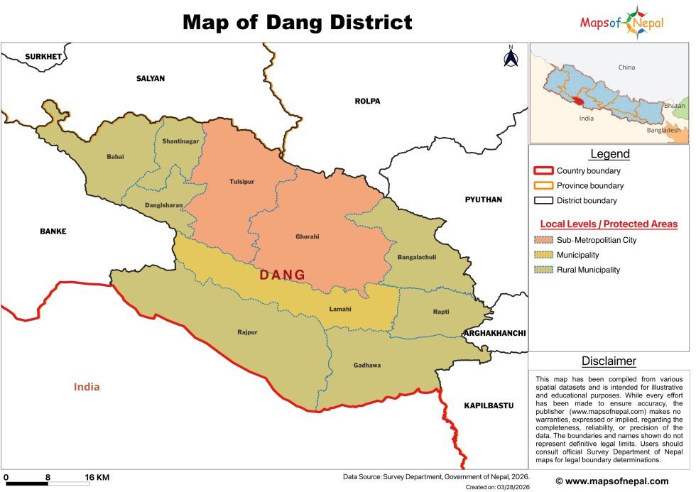 Dang | Maps of Nepal