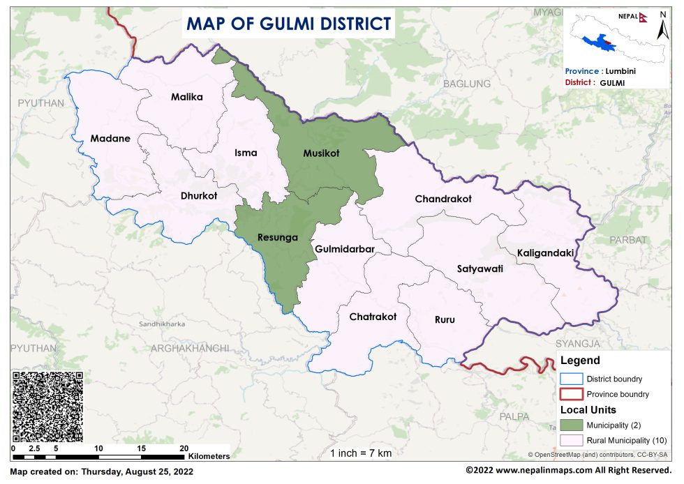 Gulmi | Maps of Nepal