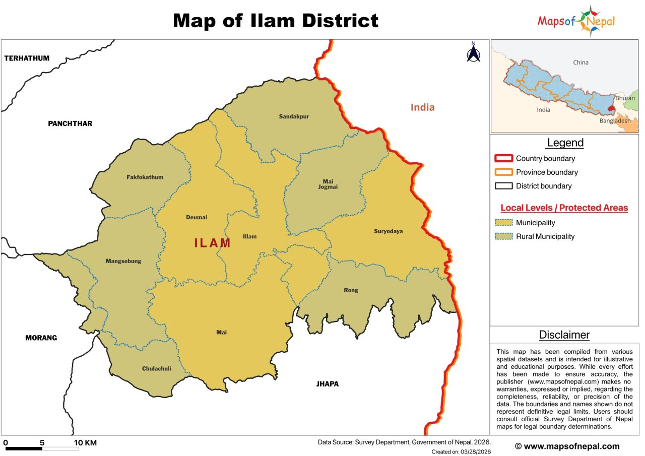 Ilam | Maps of Nepal