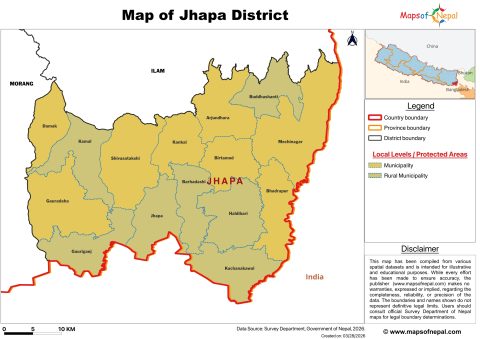 Jhapa | Maps of Nepal
