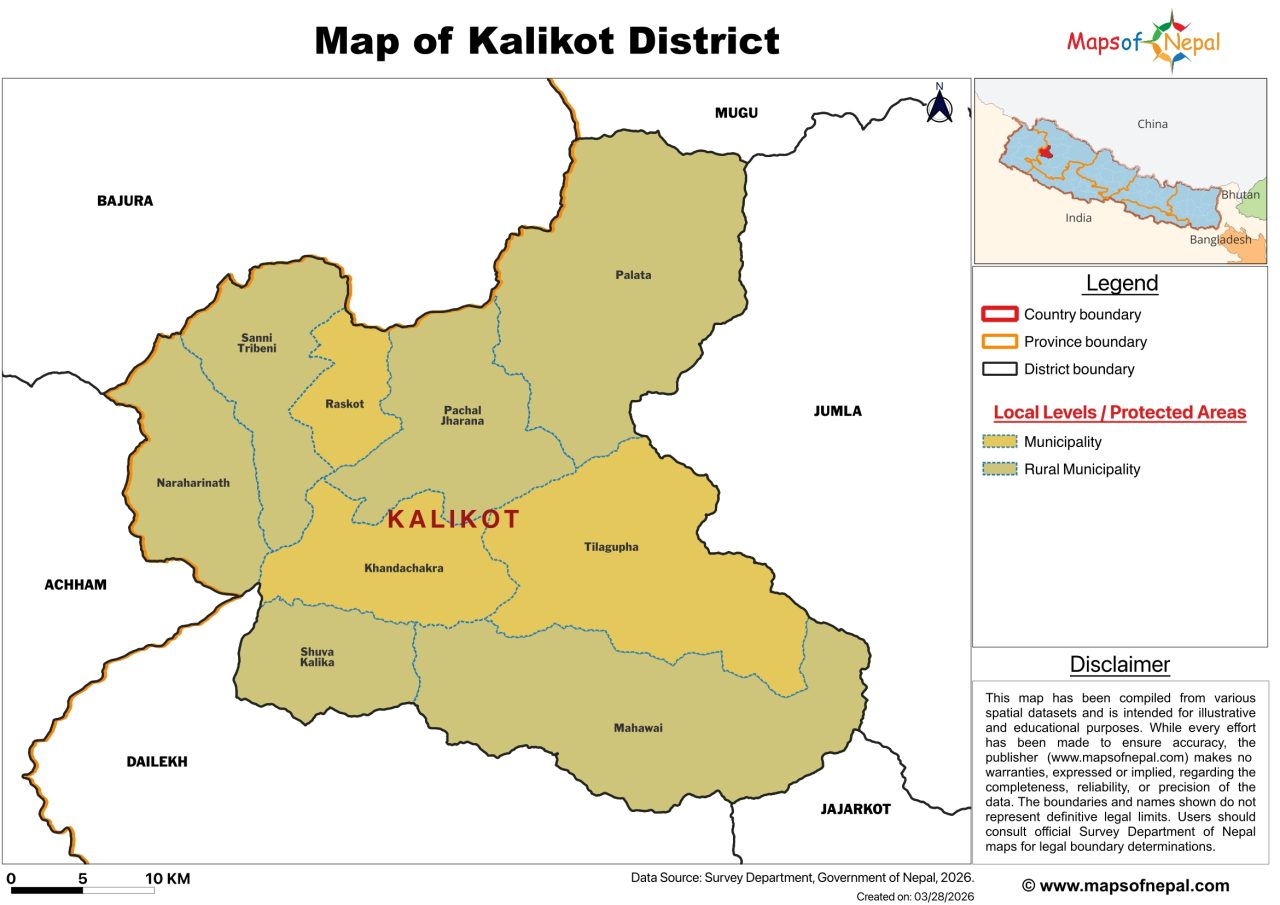 Kalikot | Maps of Nepal