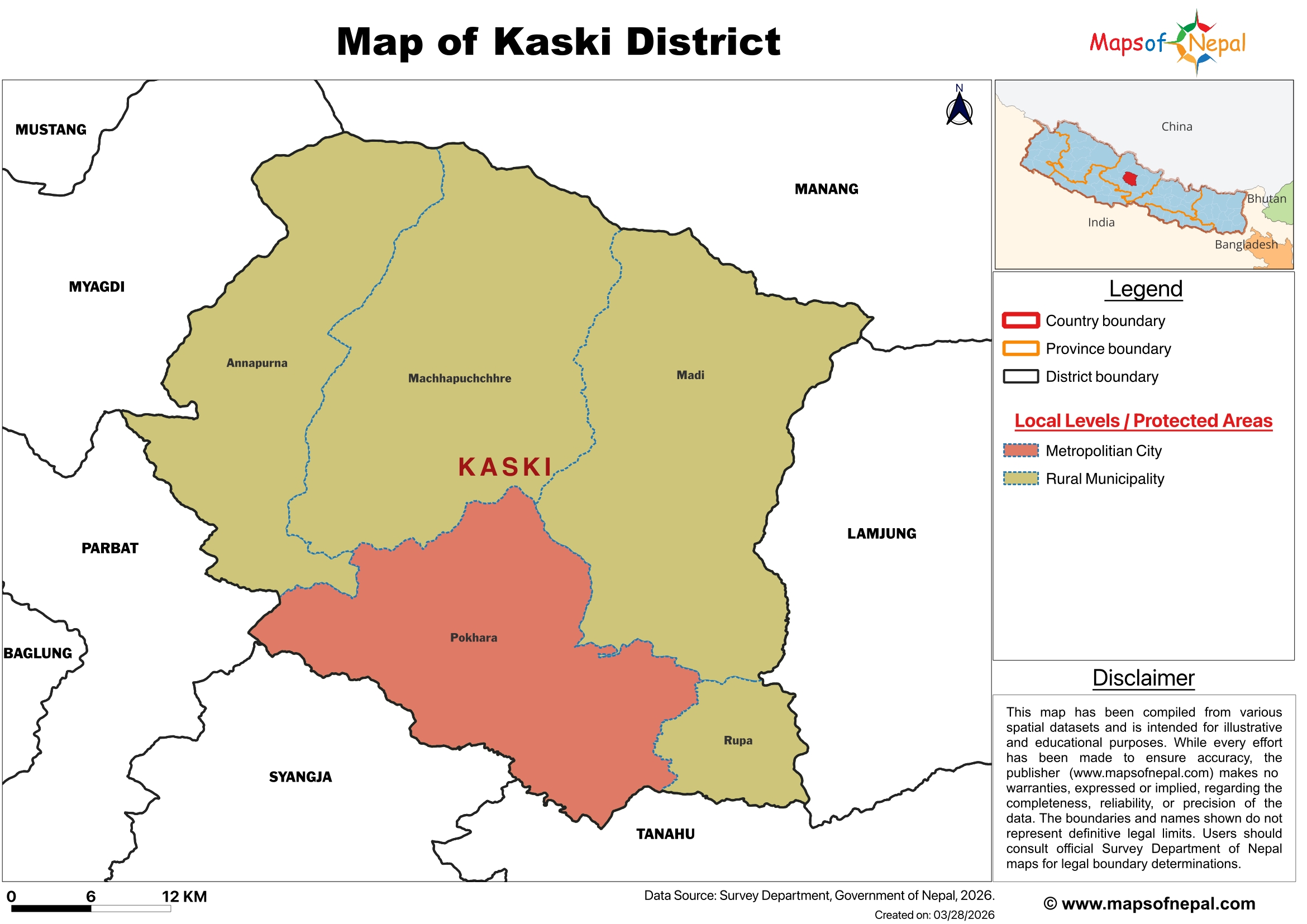 Kaski | Maps of Nepal