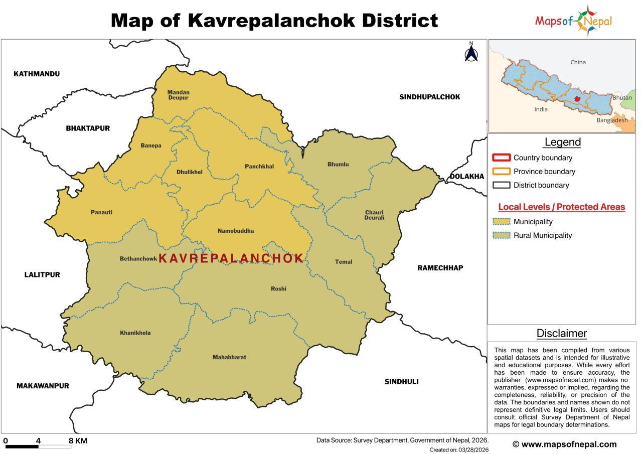 Kavrepalanchok | Maps of Nepal