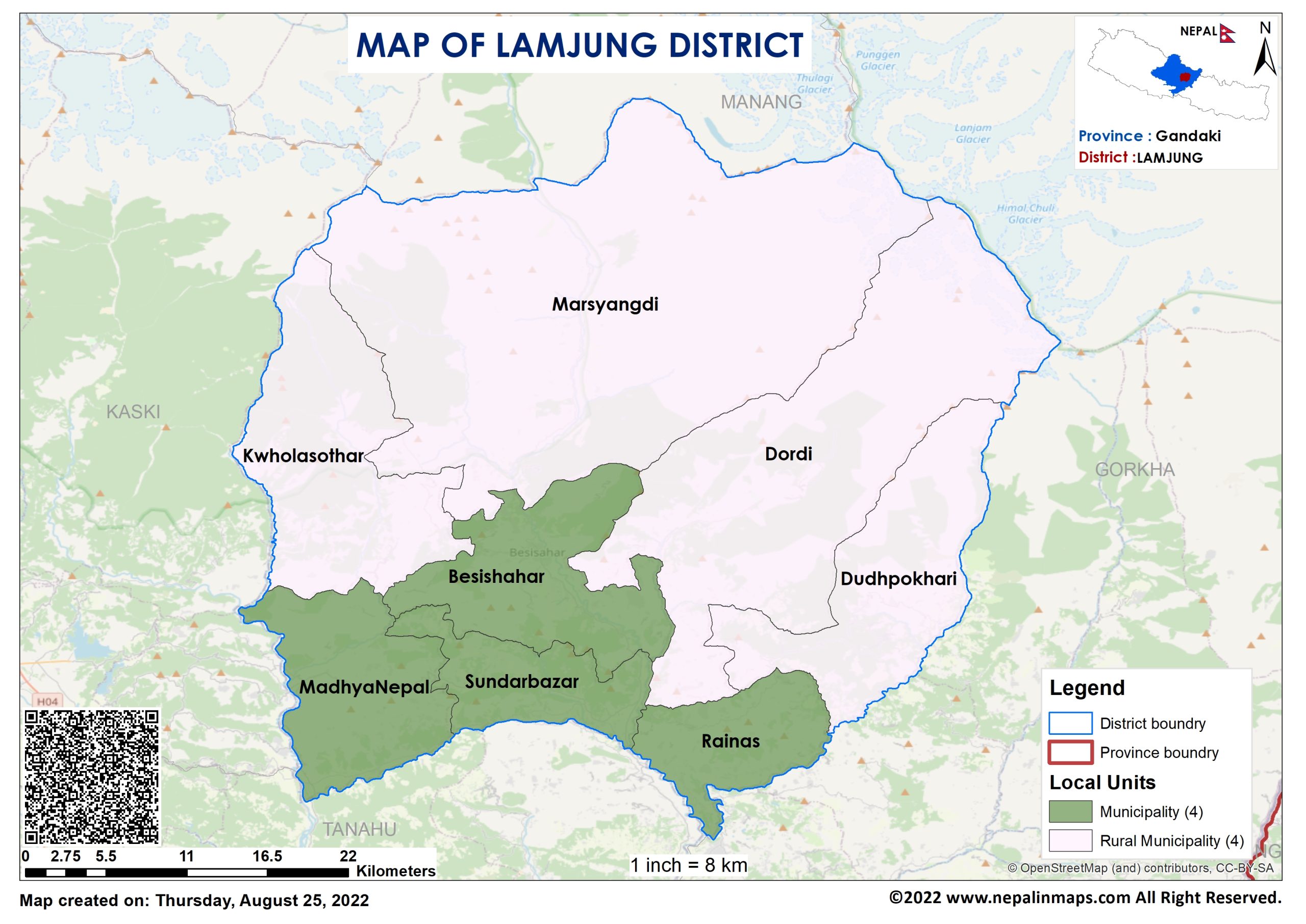 Lamjung | Maps of Nepal