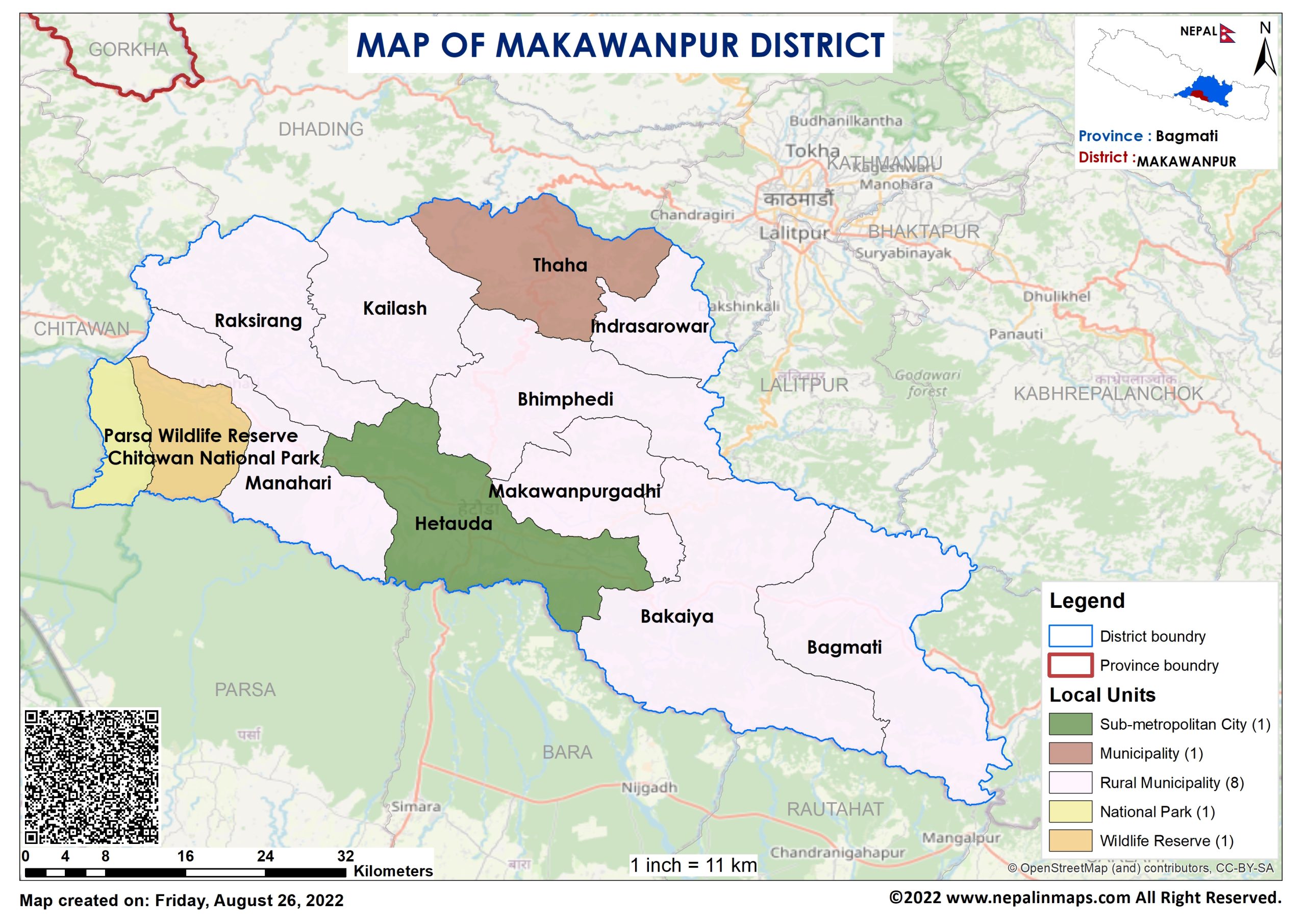 Makwanpur | Maps of Nepal