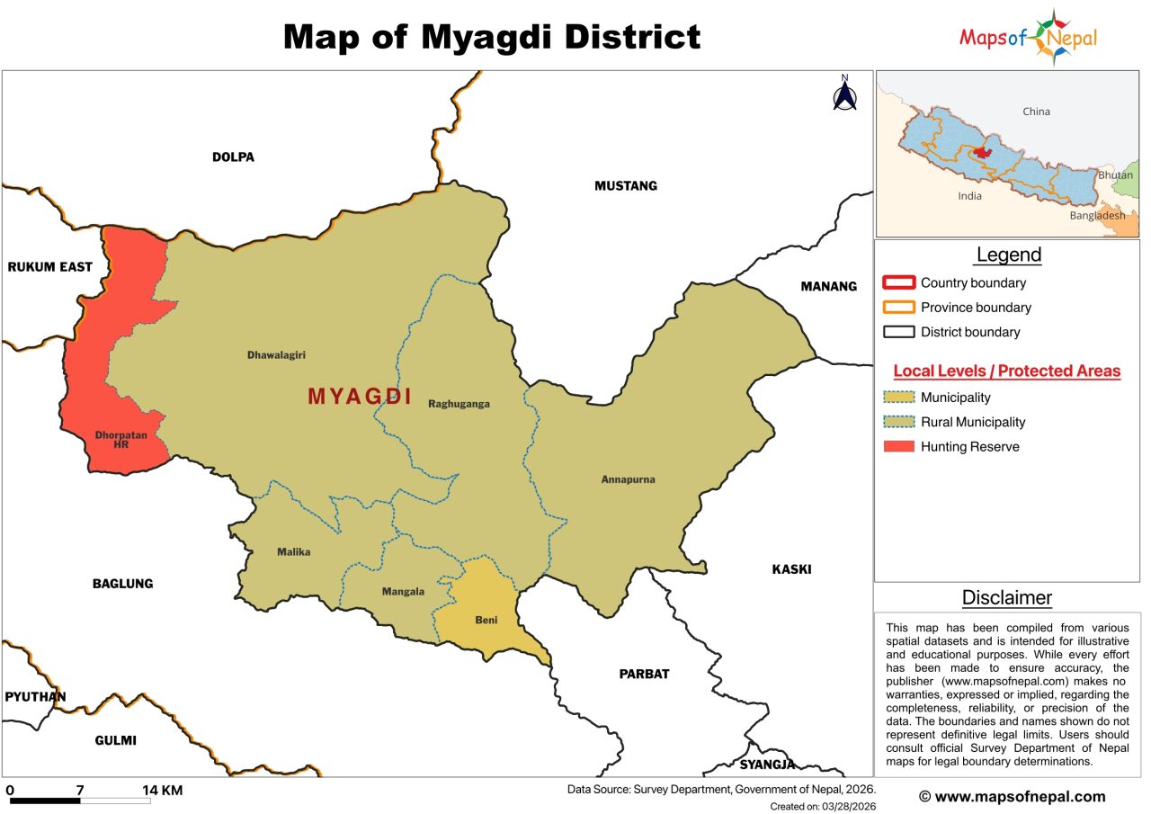 Myagdi | Maps of Nepal