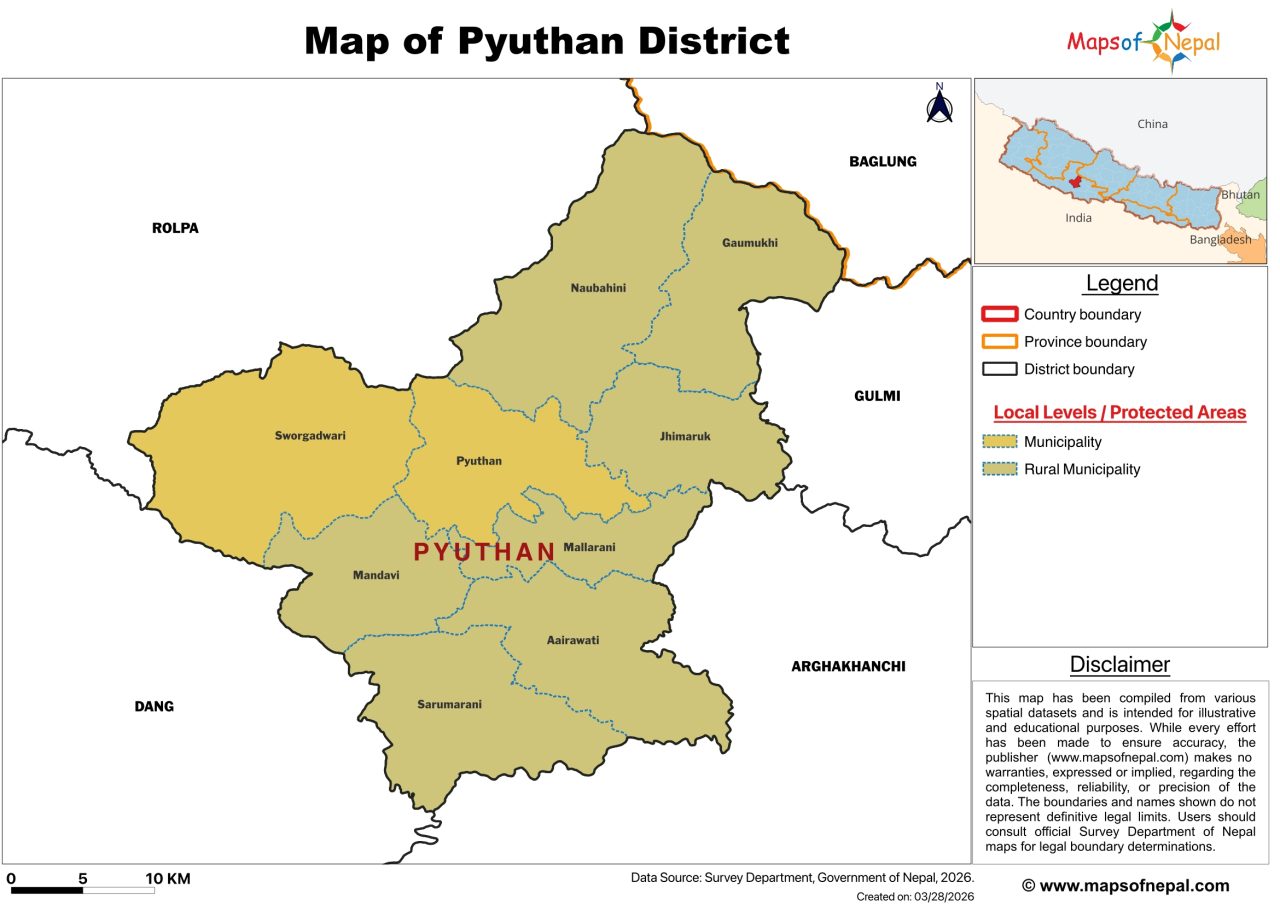 Pyuthan | Maps of Nepal