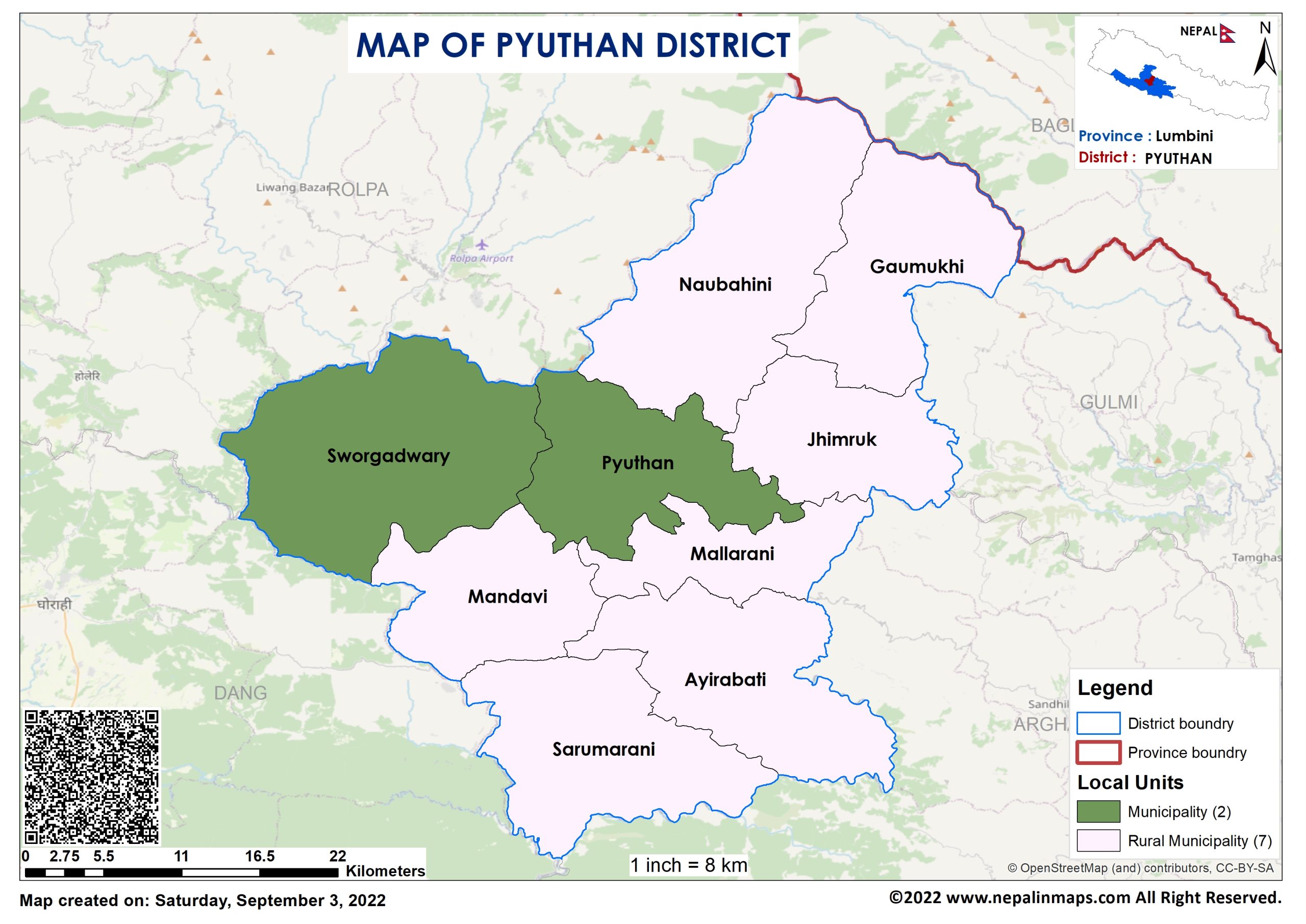 Pyuthan | Maps of Nepal