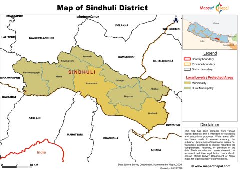 Sindhuli | Maps of Nepal
