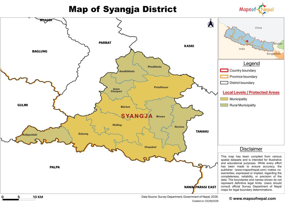 Syangja | Maps of Nepal