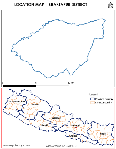 Bhaktapur | Maps of Nepal