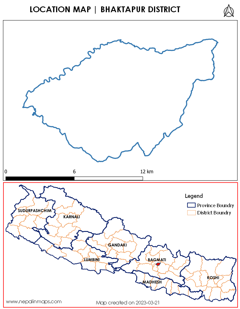 Bhaktapur | Maps of Nepal