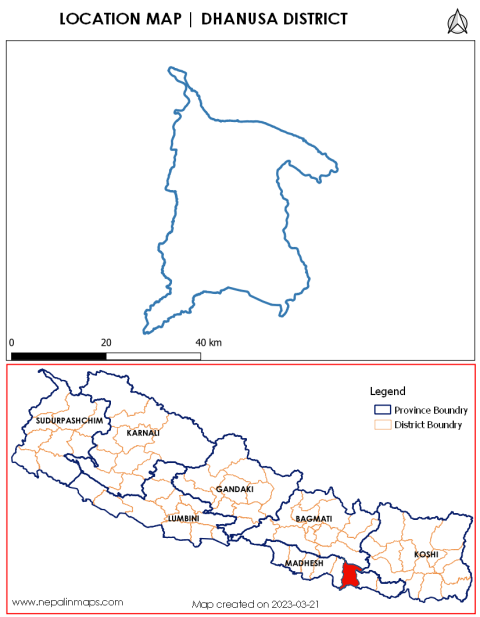 Dhanusa | Maps of Nepal