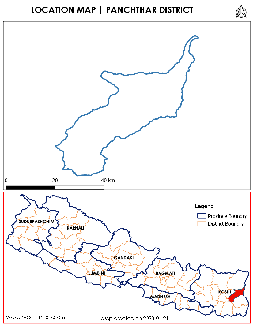 Panchthar | Maps of Nepal