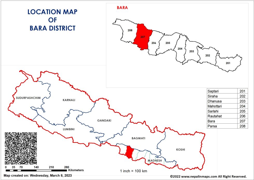 Bara | Maps of Nepal