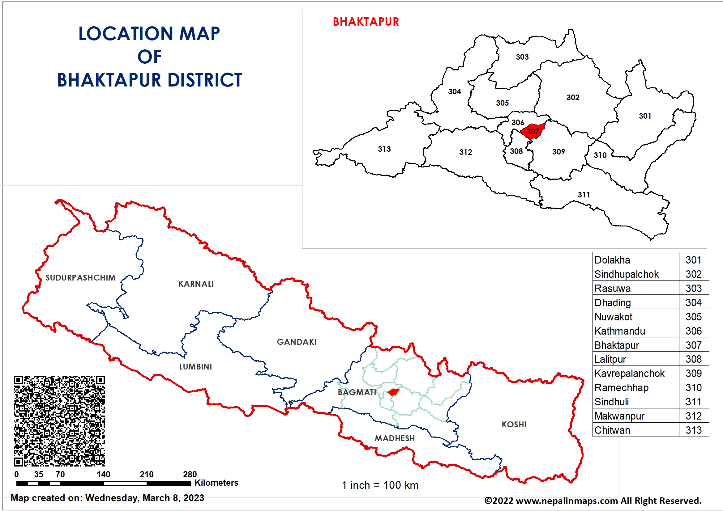 Bhaktapur | Maps of Nepal