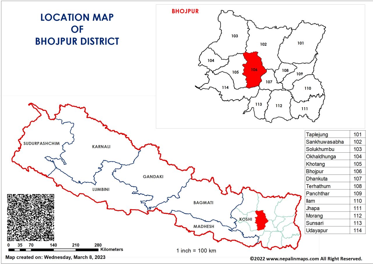 Bhojpur | Maps of Nepal