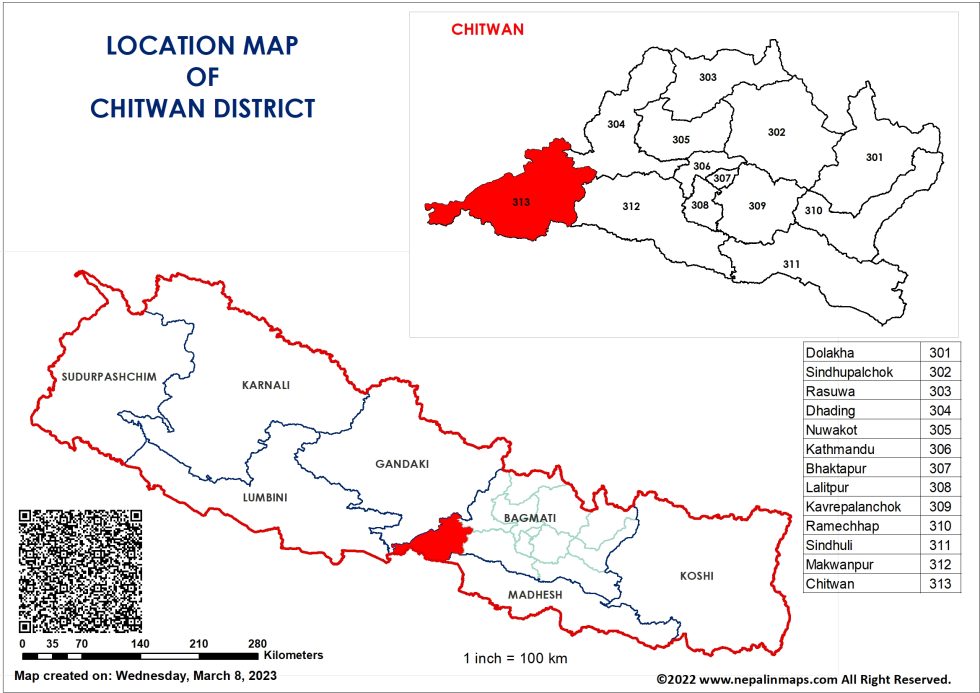 Chitwan | Maps of Nepal