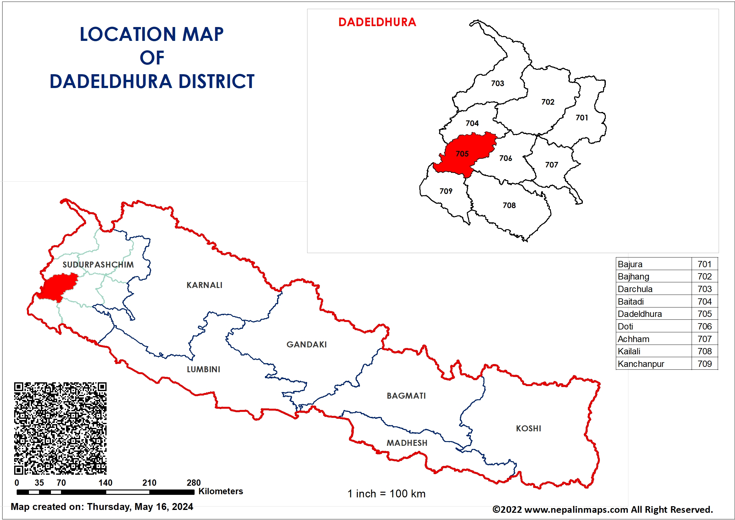 Dadeldhura | Maps of Nepal