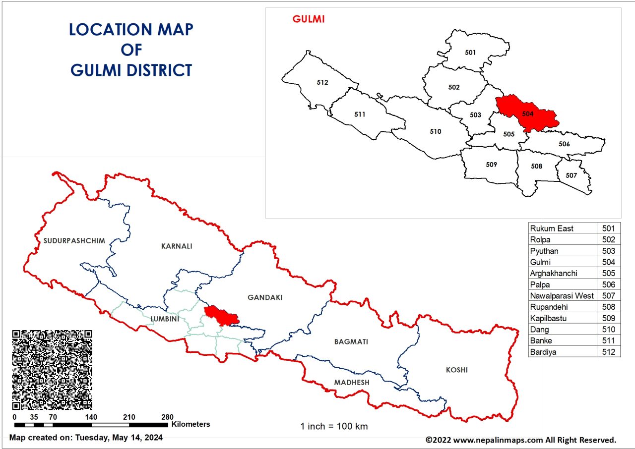 Gulmi | Maps of Nepal