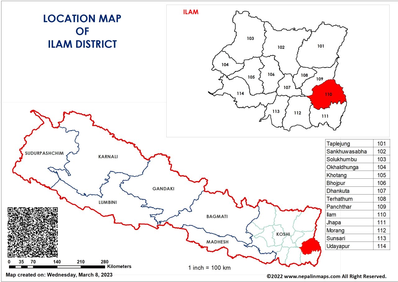 Ilam | Maps of Nepal