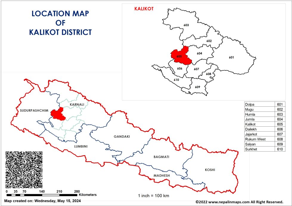 Kalikot | Maps of Nepal
