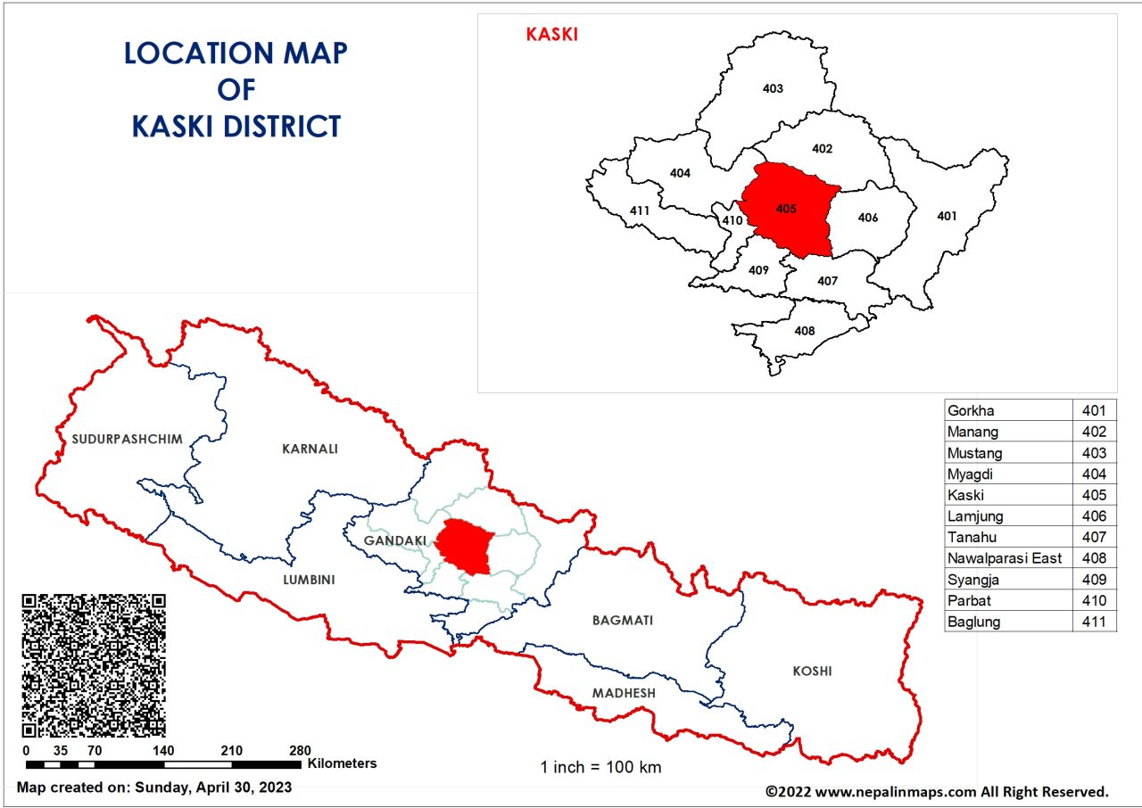 Kaski | Maps of Nepal