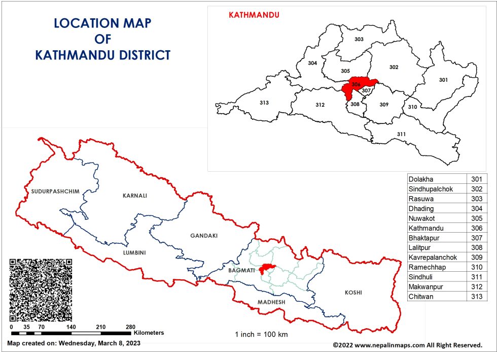Kathmandu | Maps of Nepal