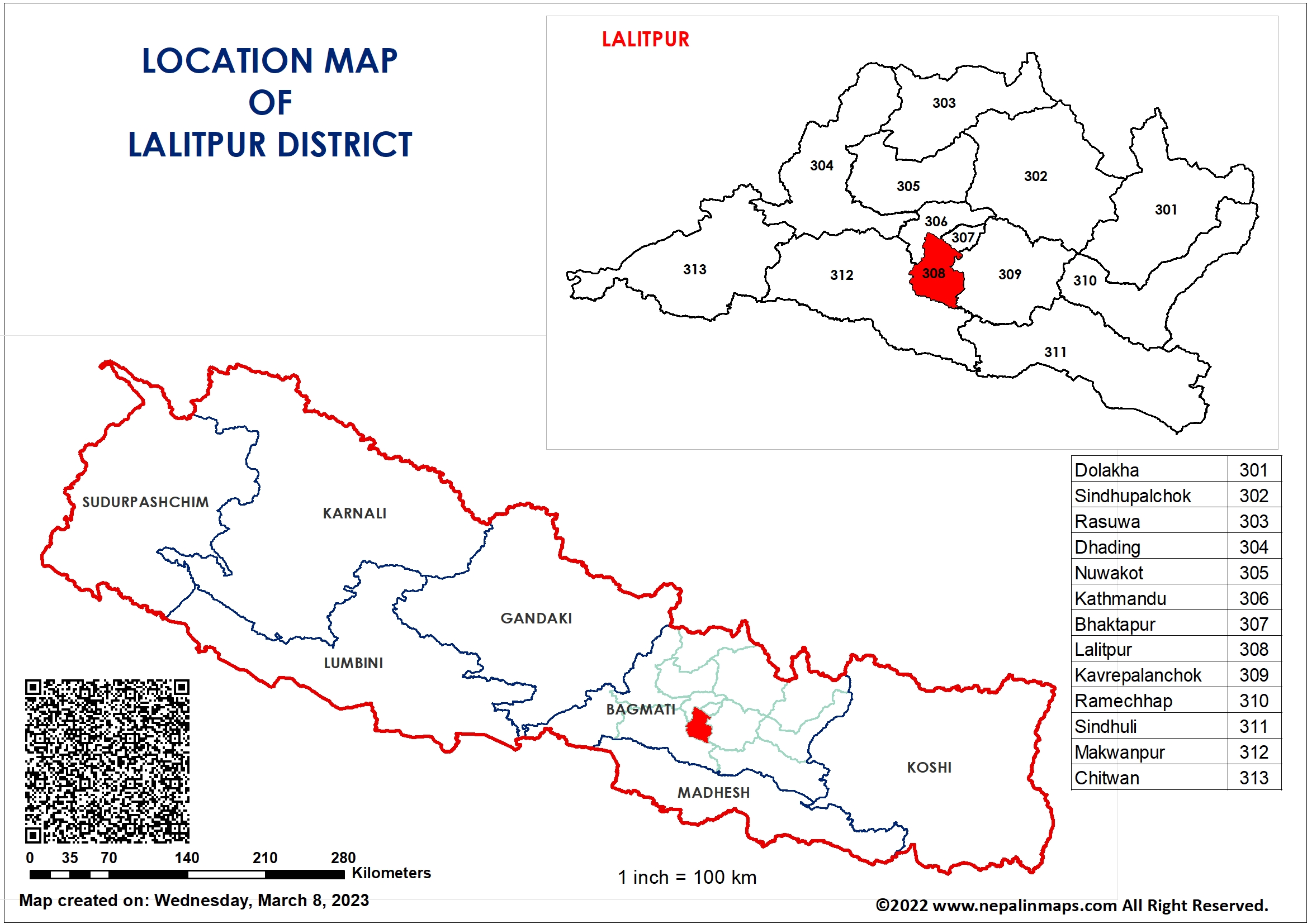 Lalitpur | Maps of Nepal
