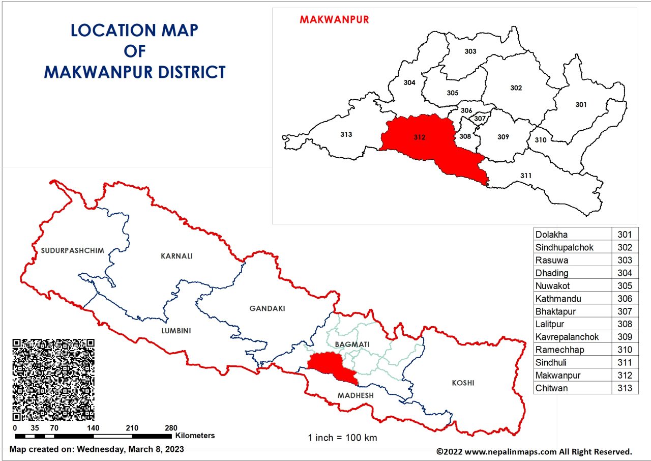 Makwanpur | Maps of Nepal