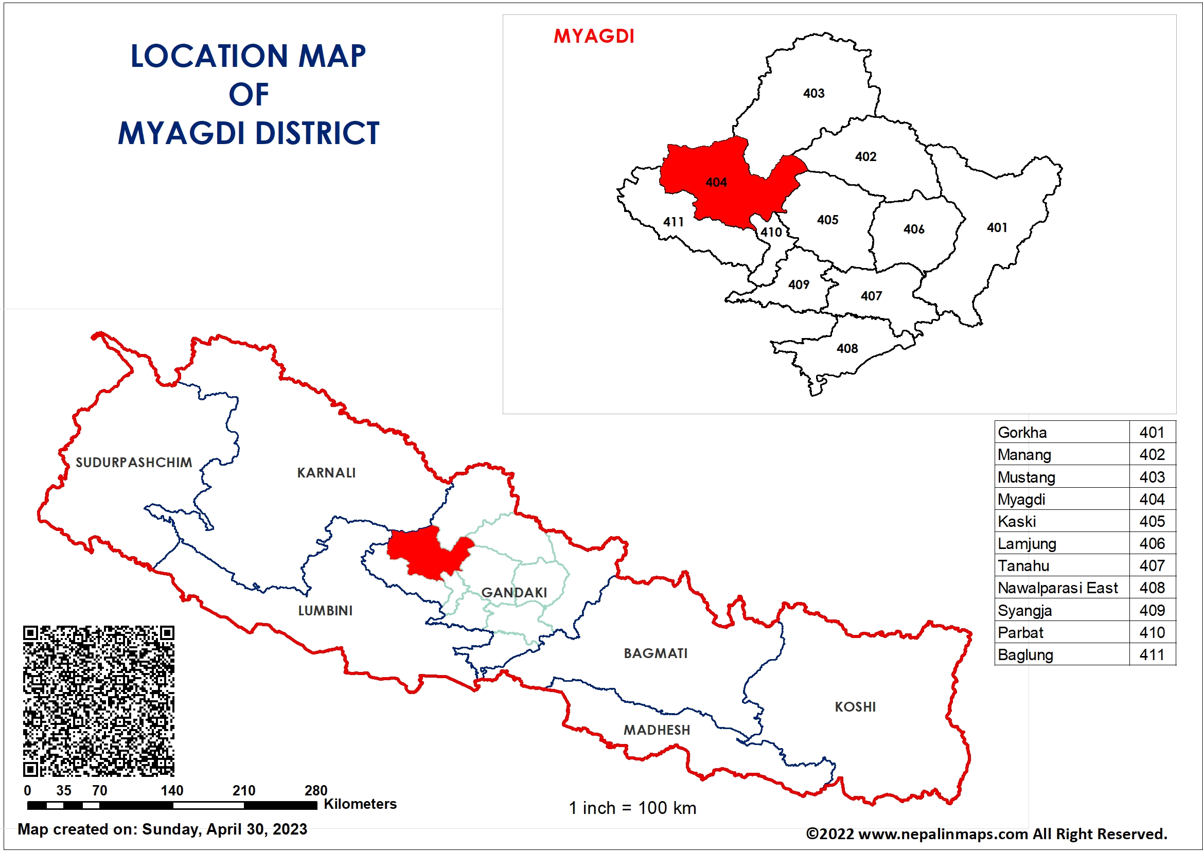 Myagdi | Maps of Nepal