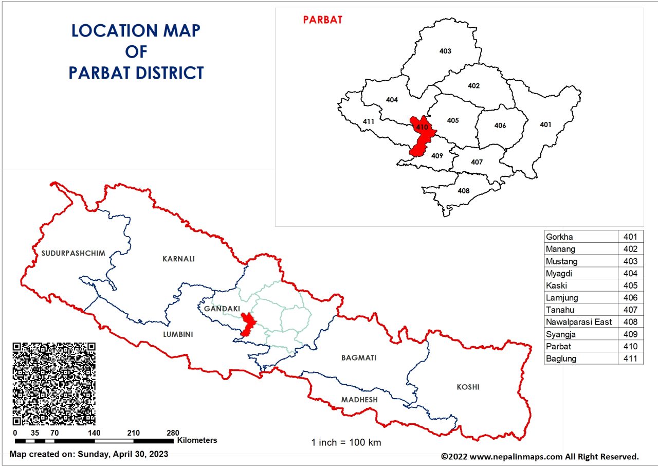 Parbat | Maps of Nepal