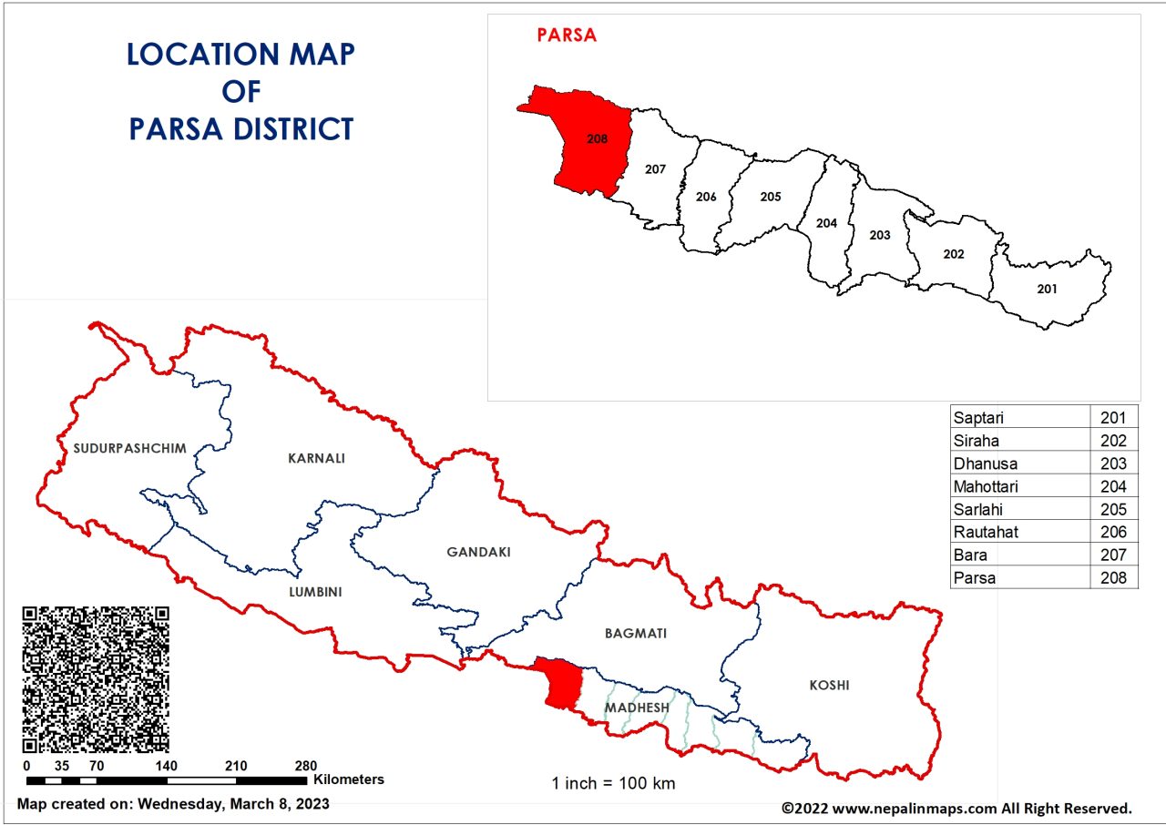 Parsa | Maps of Nepal