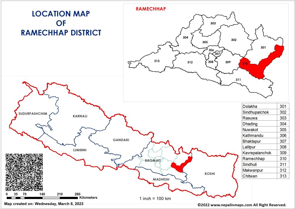 Ramechhap | Maps of Nepal