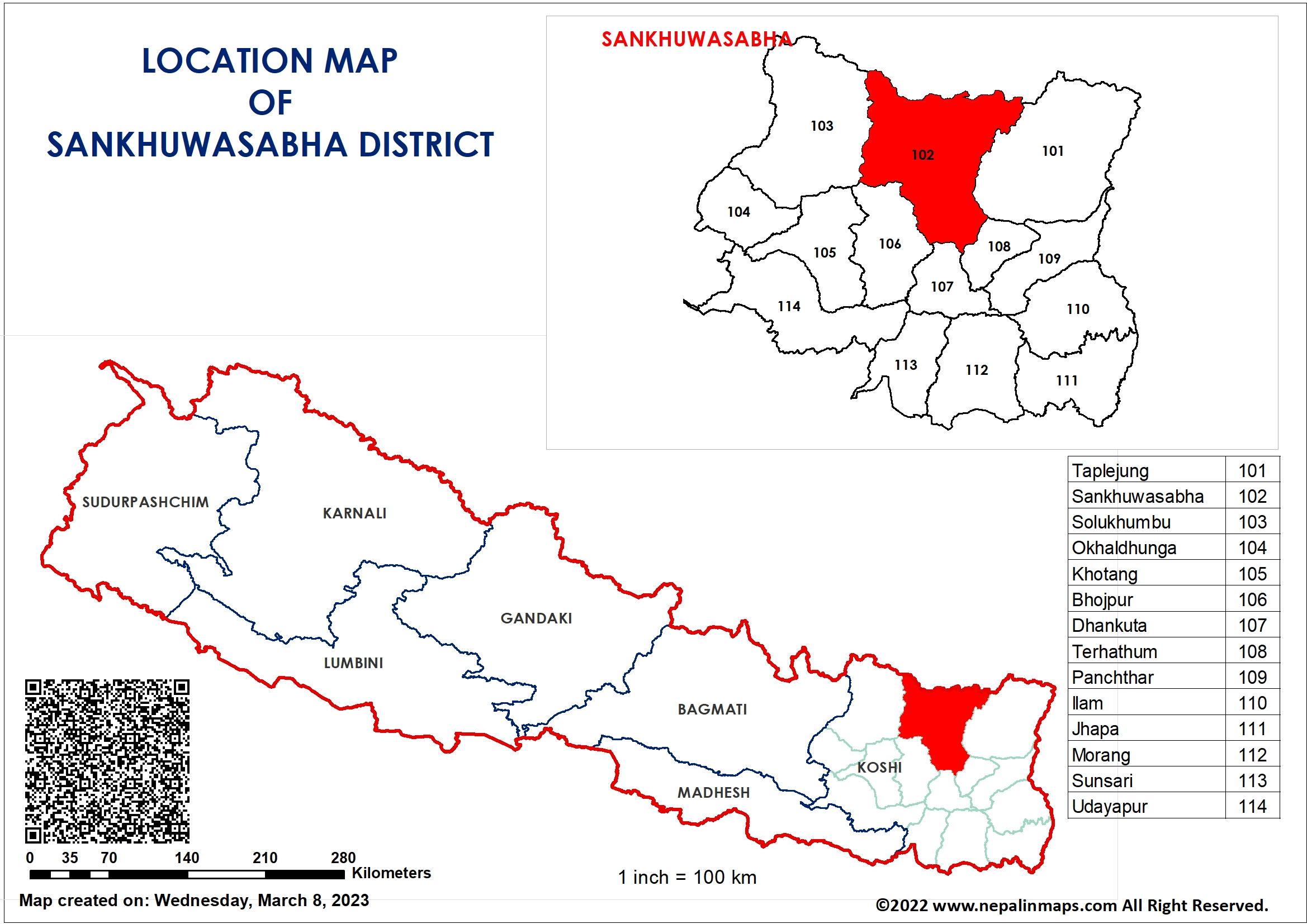 Sankhuwasabha | Maps of Nepal