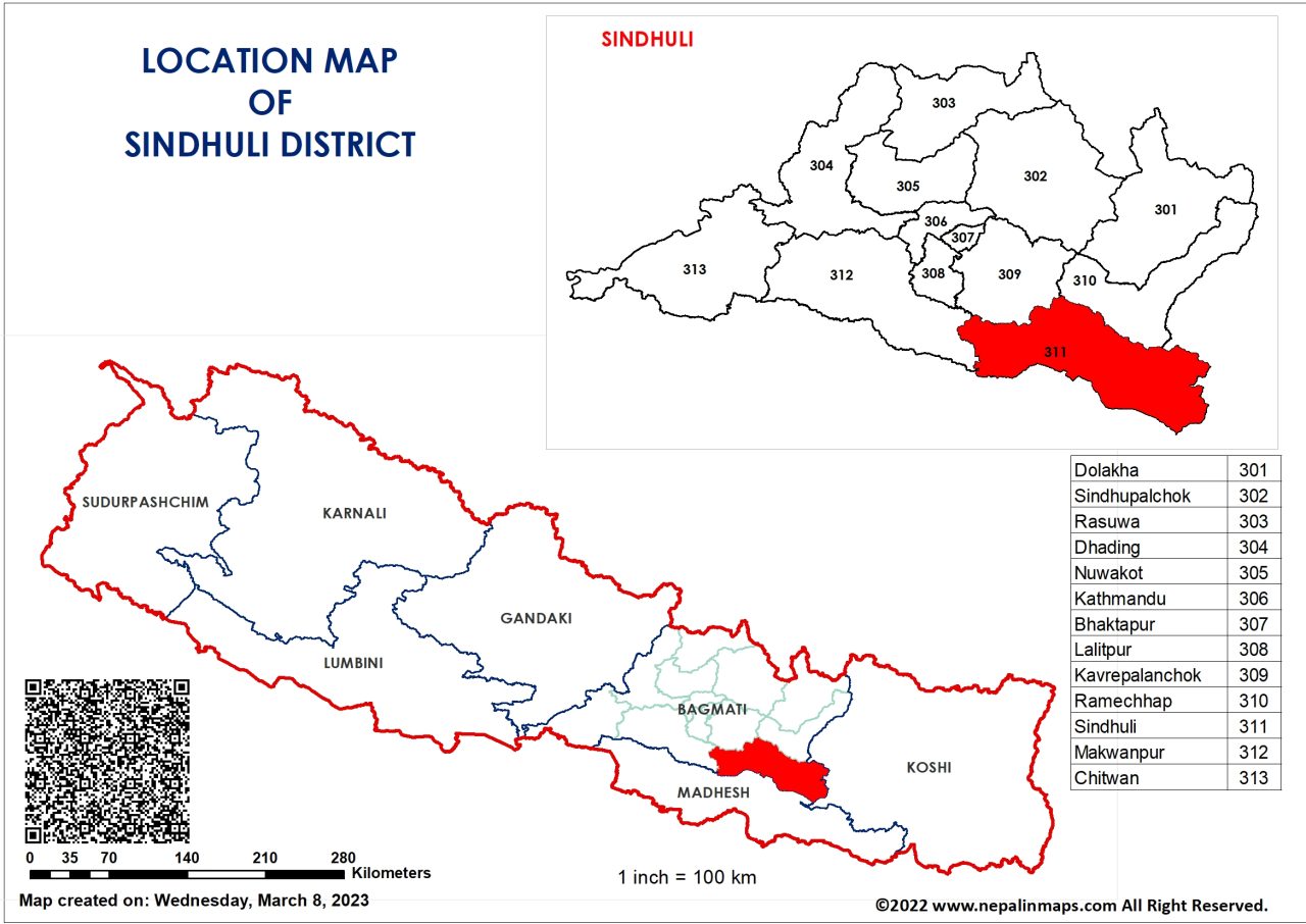 Sindhuli | Maps of Nepal