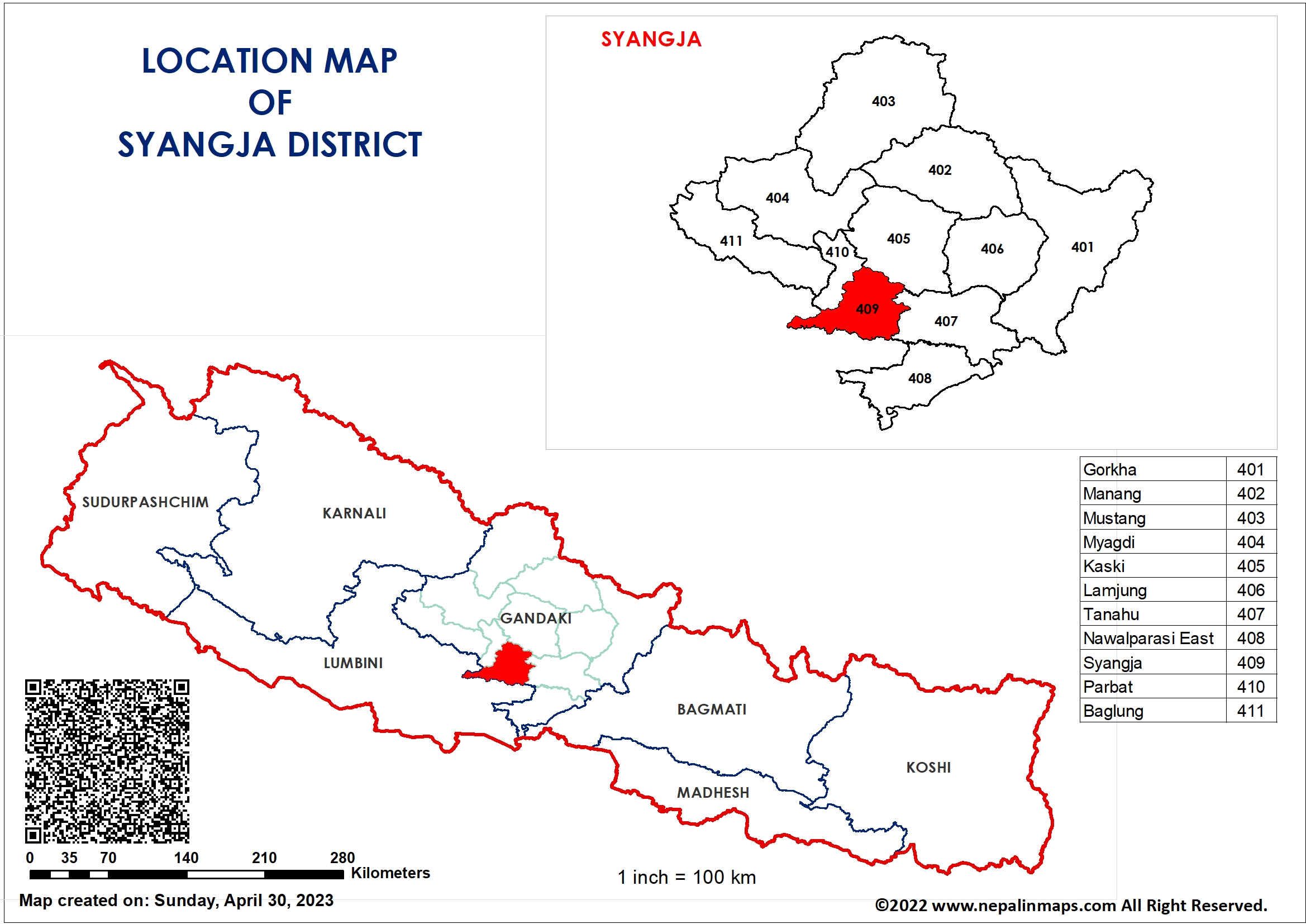 Syangja | Maps of Nepal