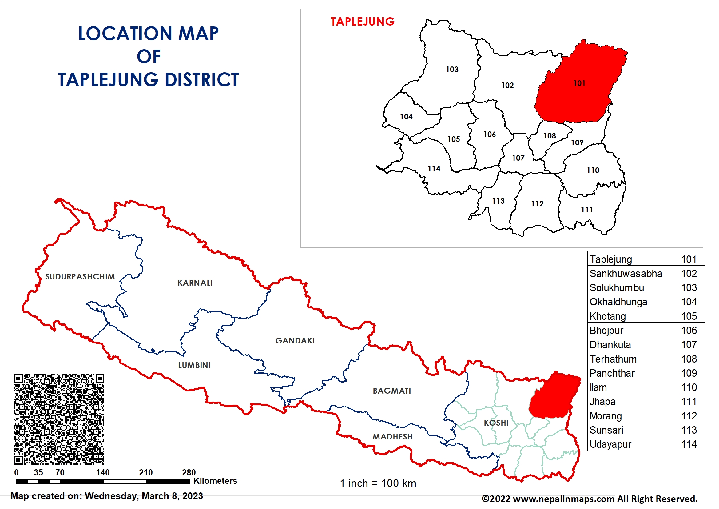 Taplejung | Maps of Nepal