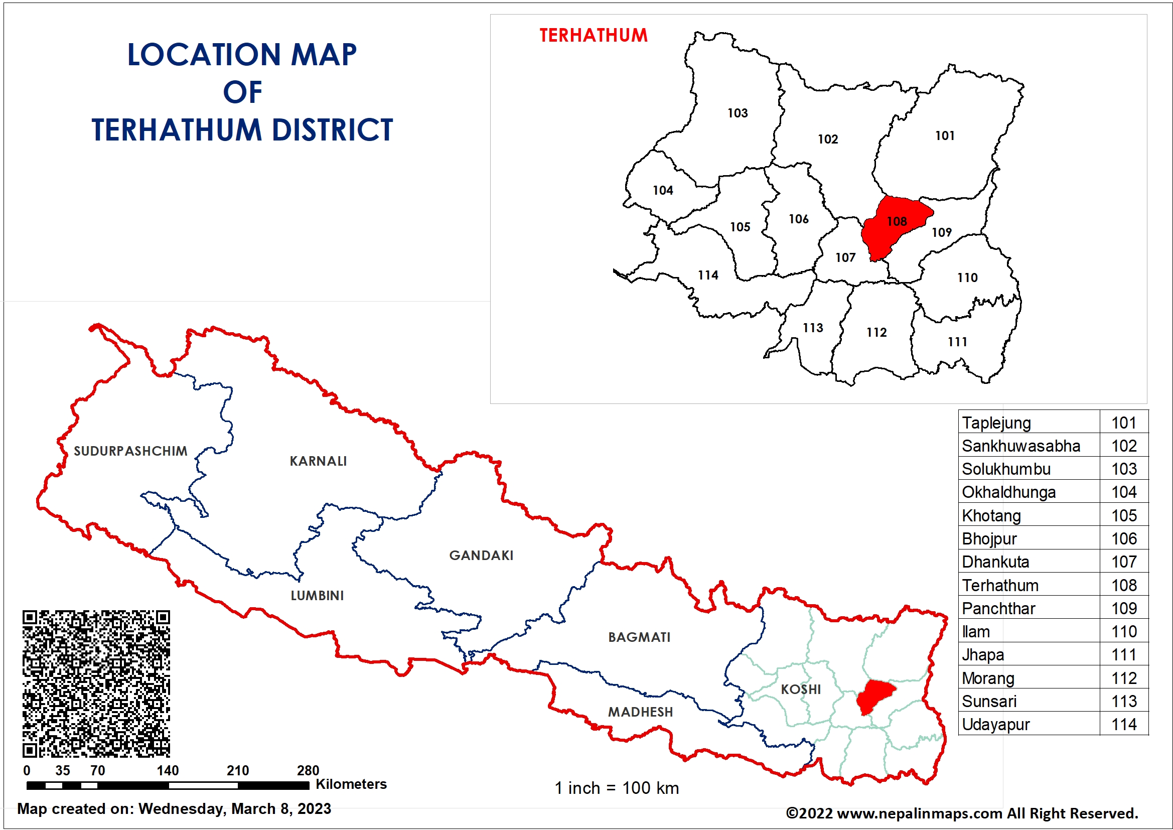 Terhathum | Maps of Nepal